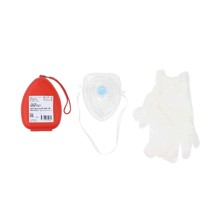 CPR Rescue Mask Kit w/ One-Way Valve, Barrier Filter and Pai, 25/cs ...