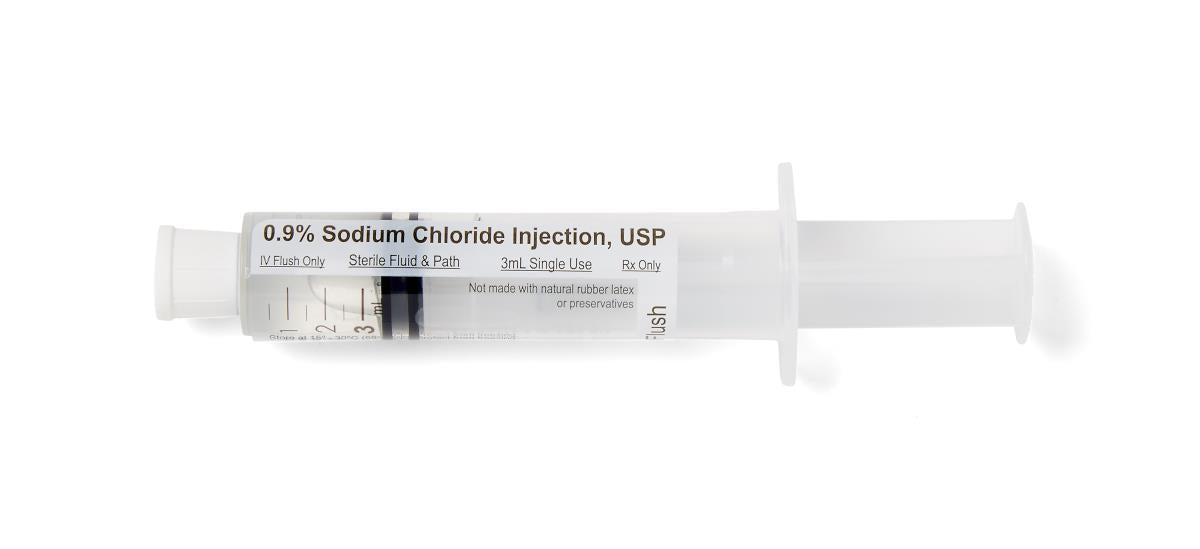 Health Care Logistics 10 mL IV Flush Syringe Prefilled with 3 mL Salin ...