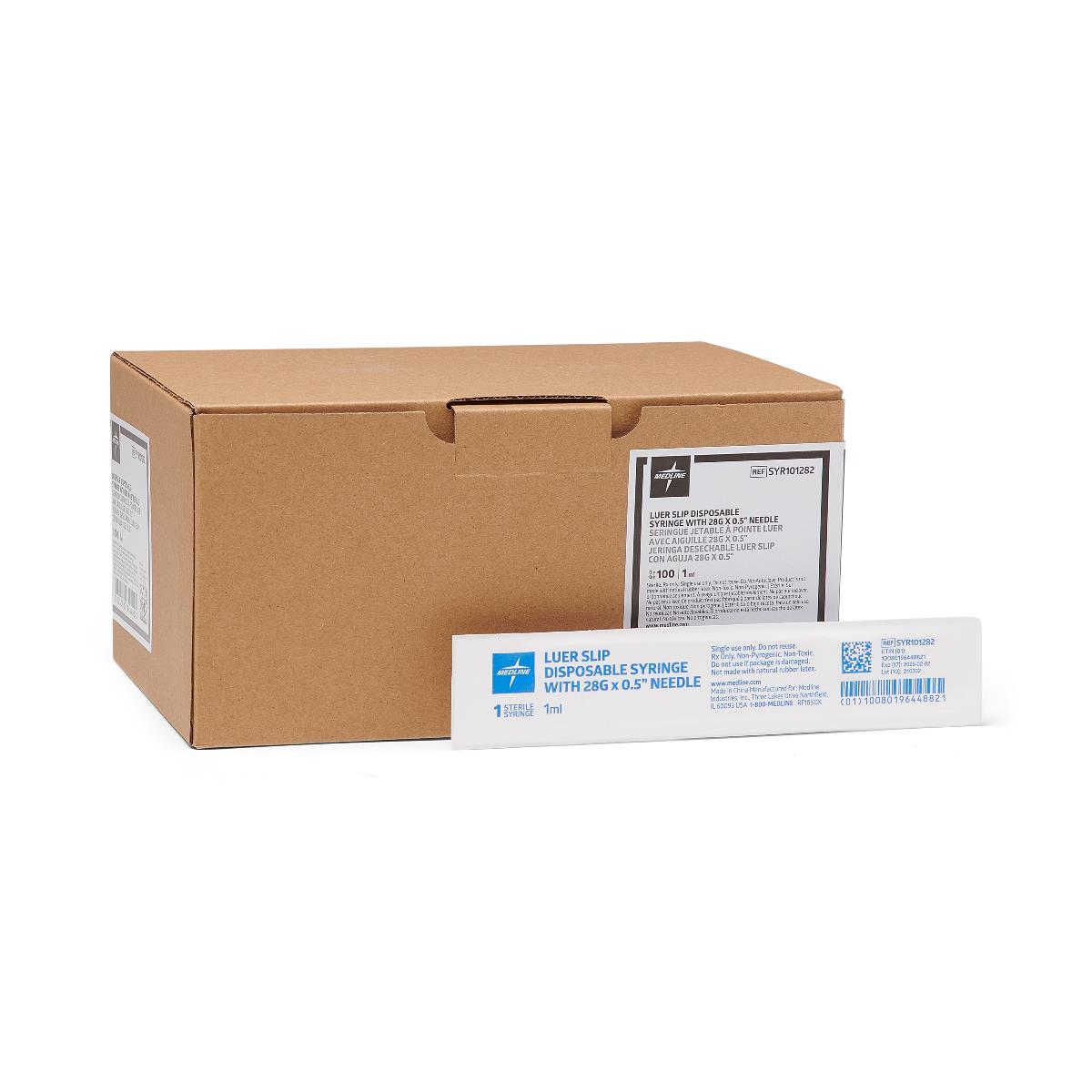 Health Care Logistics TB Syringe with 28G x 1/2" Hypodermic Needle, 1 ...