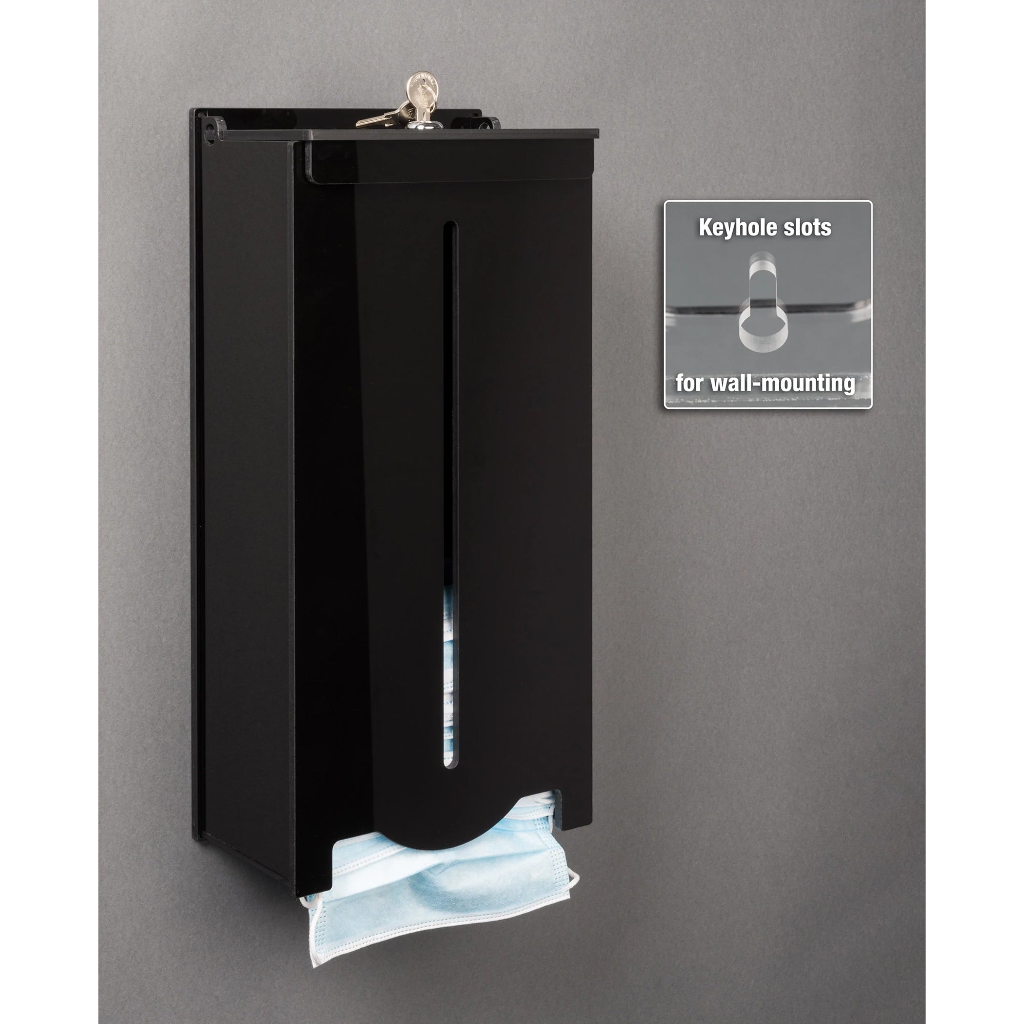 Locking Earloop Mask Dispenser-BLACKAC (2STL Stand, 2STL Kit) – Medical ...