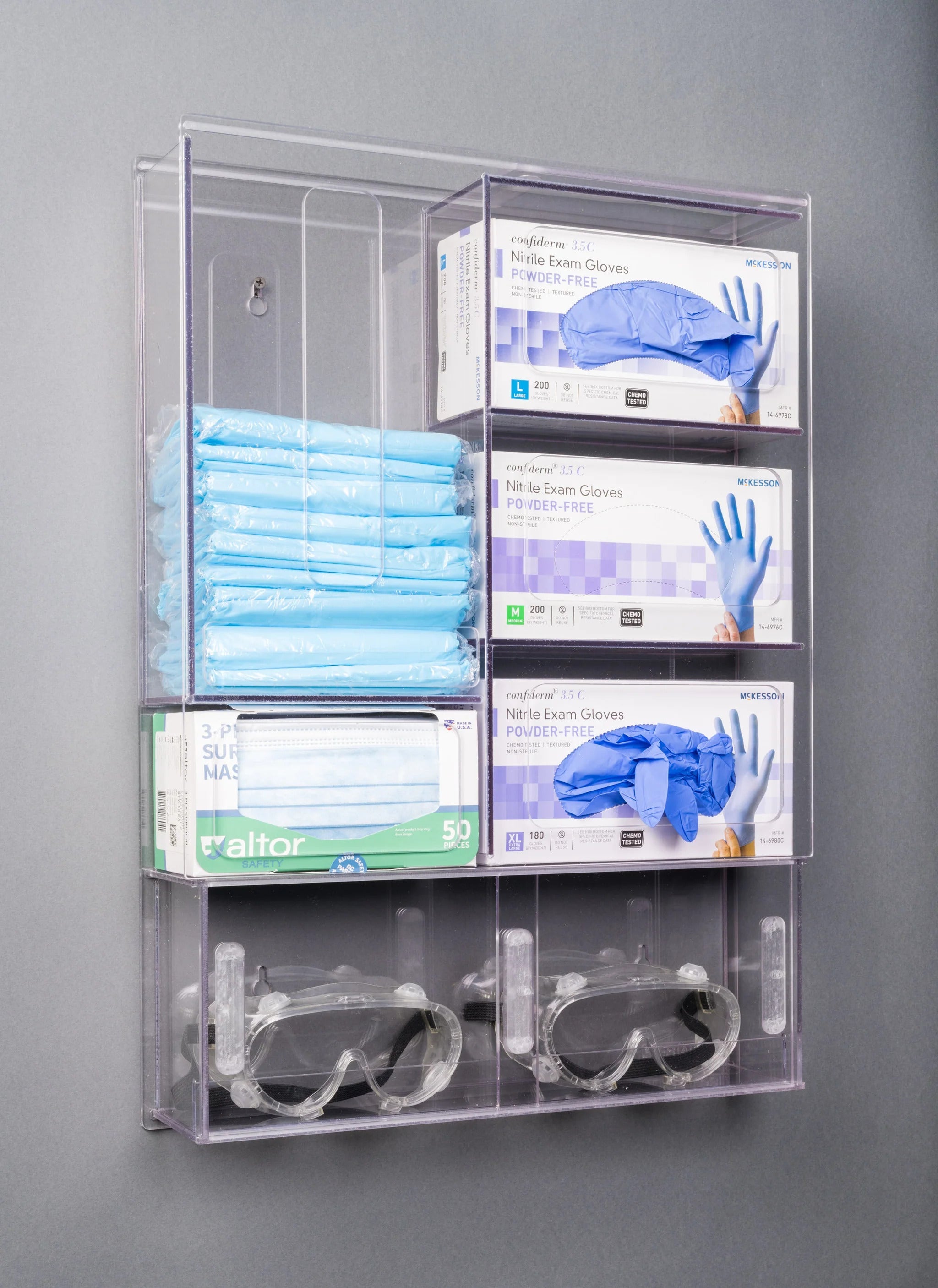 ppe station w cabinet wall mount | durable & reliable medical equipment ...