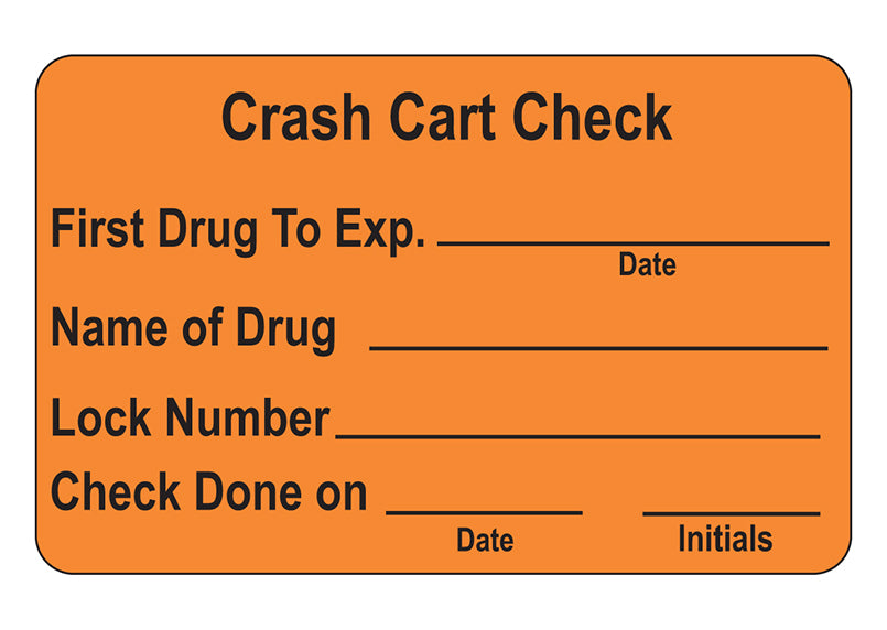 crash cart check labels | durable & reliable medical equipment ...